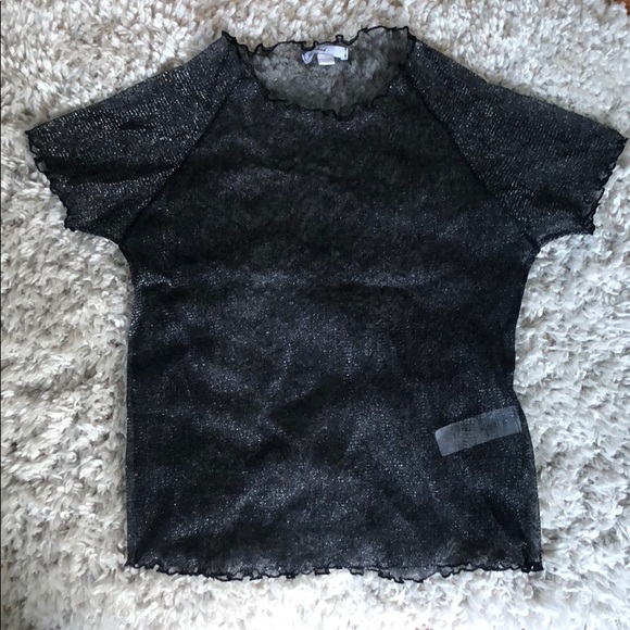 Subdued | Tops | Subdued Glittery Mesh Tshirt | Poshmark